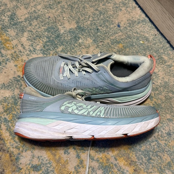 Hoka One One | Shoes | Hoka One One W Bondi 7 Wide Blue Shoes Sneakers ...